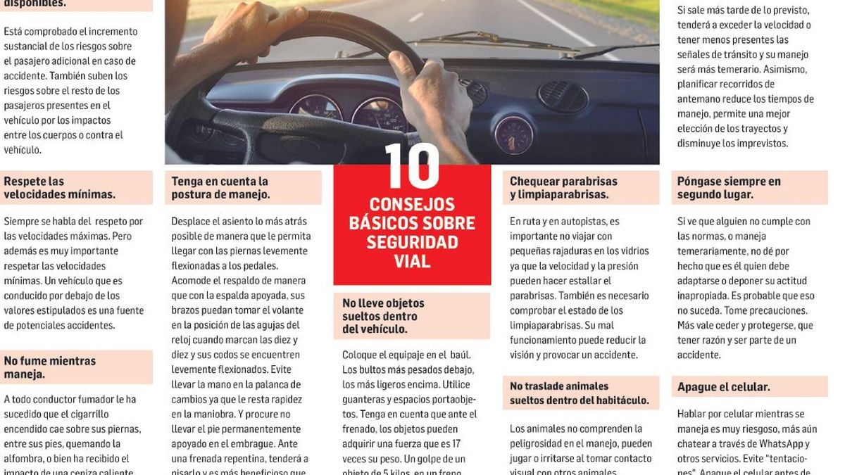 10 consejos básicos sobre seguridad vial