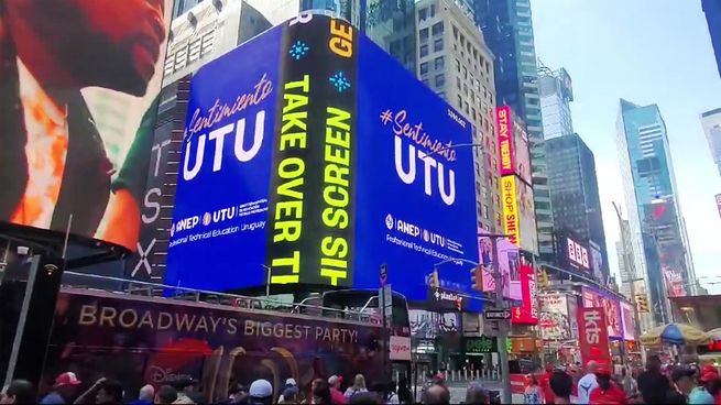 La UTU volvió a aparecer en el Times Square de Nueva York